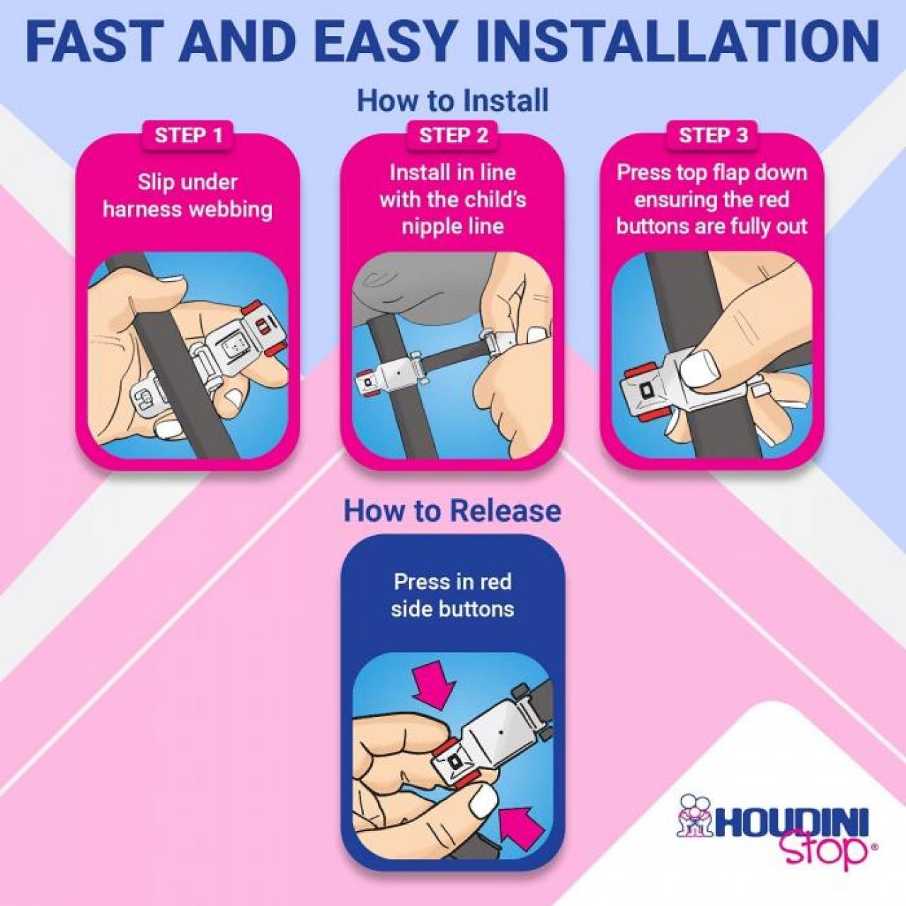 Houdini Stop Chest Clip (TWIN PACK)